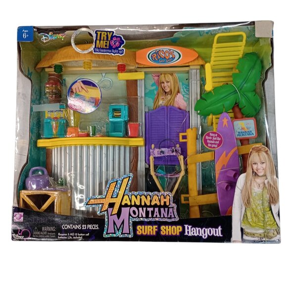 Disney | Toys | Hannah Montana Surf Shop Hang Out 207 Barbie Doll Sized ...